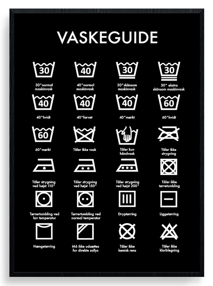 Forside / Plakater / Vaskeguide Plakat