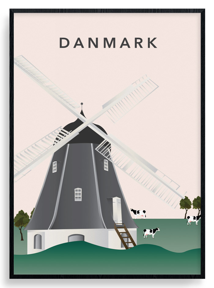 Danmark Mølle Poster