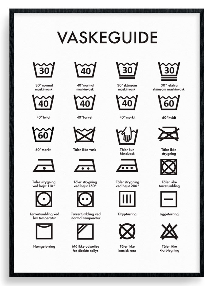 Vaskeguide Plakat