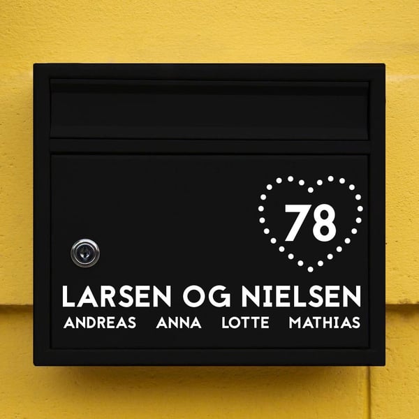 Postkasse stickers → Køb Wallsticker til Postkassen her